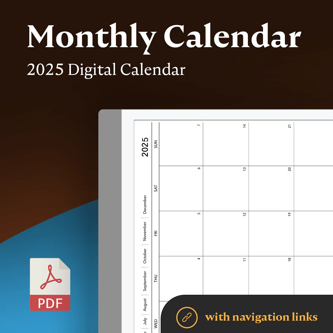 reMarkable tablet - Monthly Calendar Planner Template – eInkPads