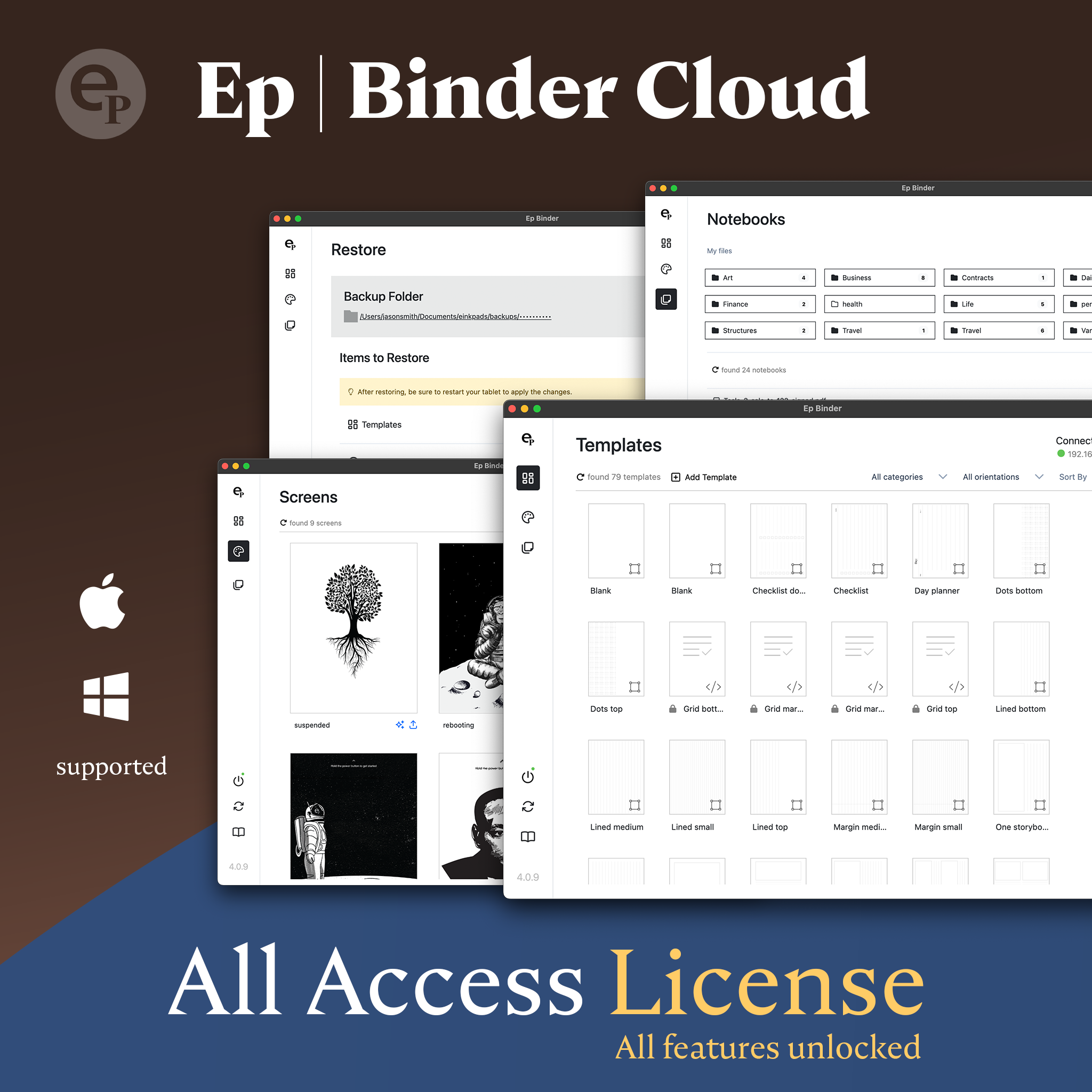 Desktop Manager (Binder) – eInkPads
