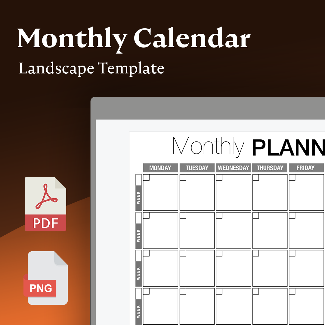 reMarkable tablet - Monthly Calendar Planner Template – eInkPads