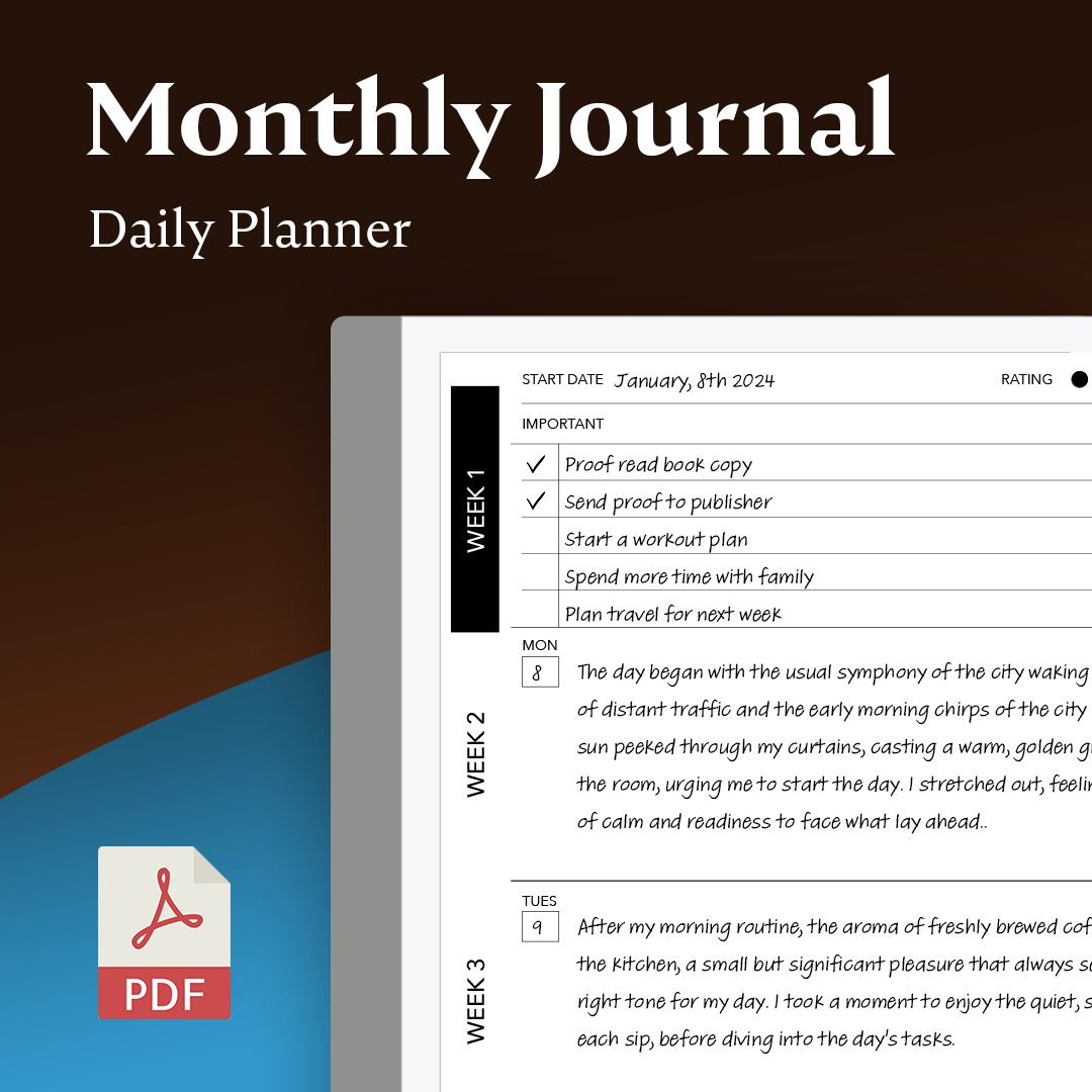 Monthly Journal Planner – eInkPads