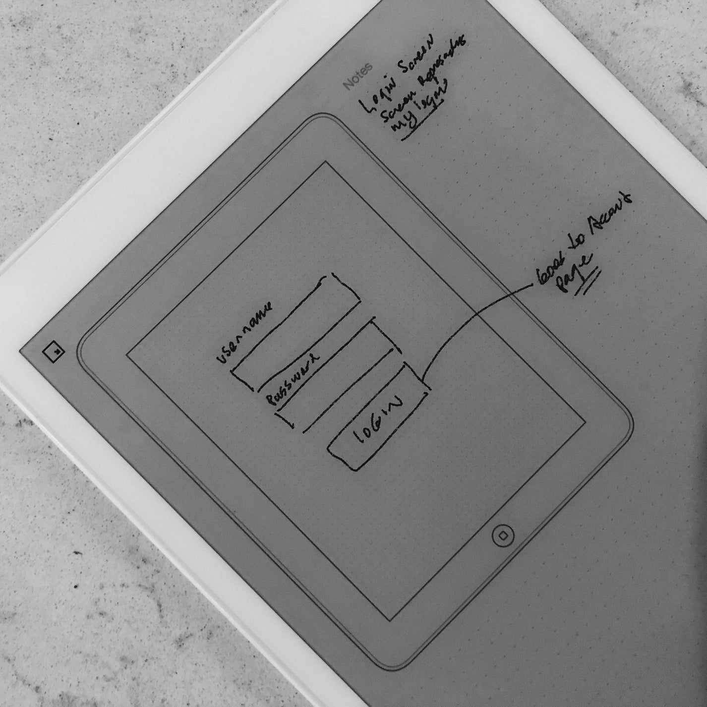 reMarkable tablet - Tablet Wireframe Template – eInkPads