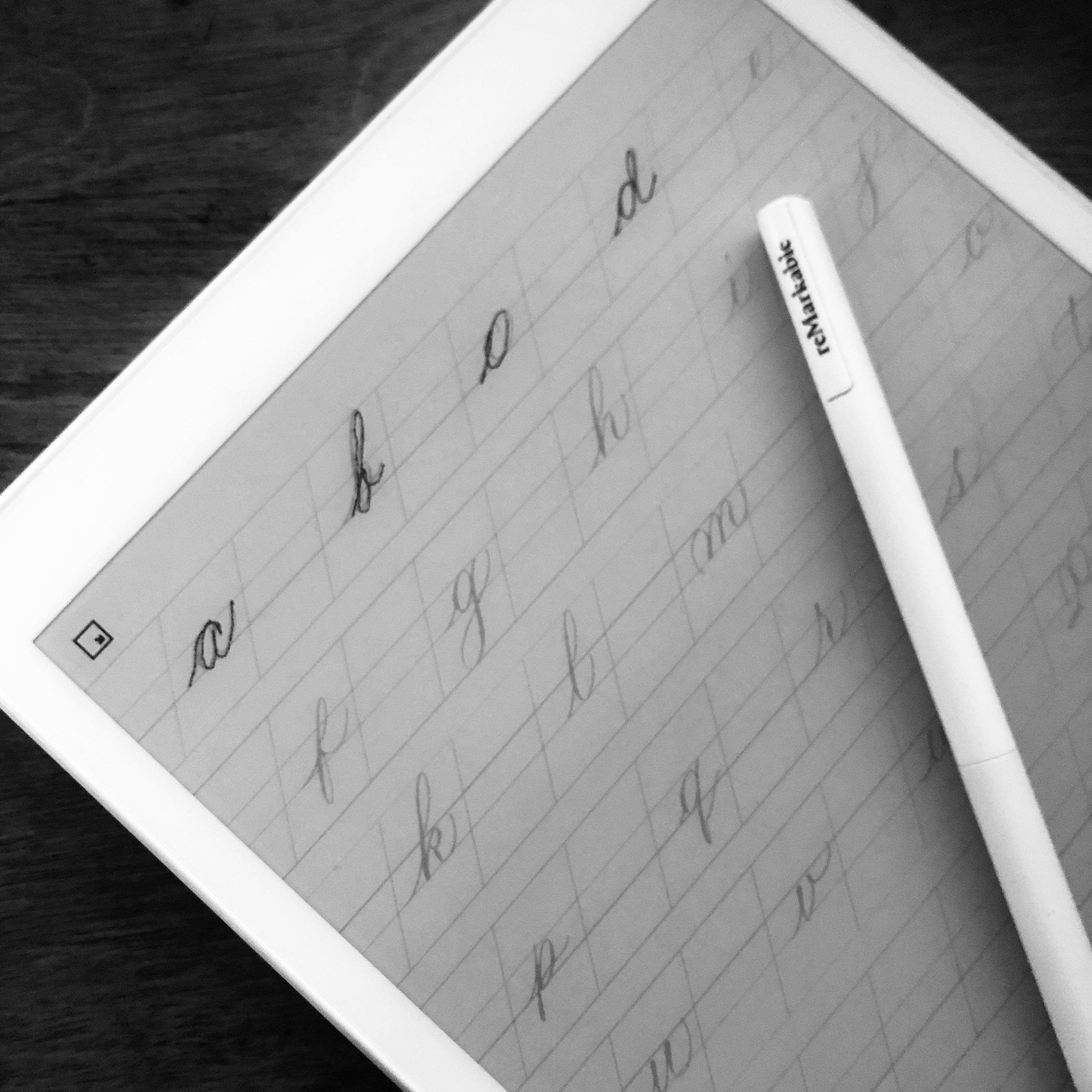 reMarkable tablet - Traceable Cursive Guide Template Bundle – eInkPads