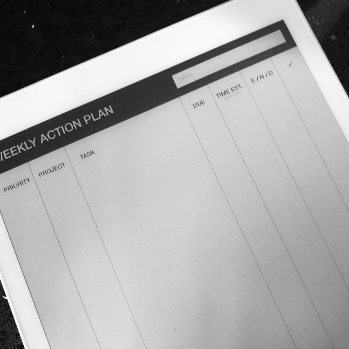 reMarkable tablet - Weekly Action Plan Template – eInkPads